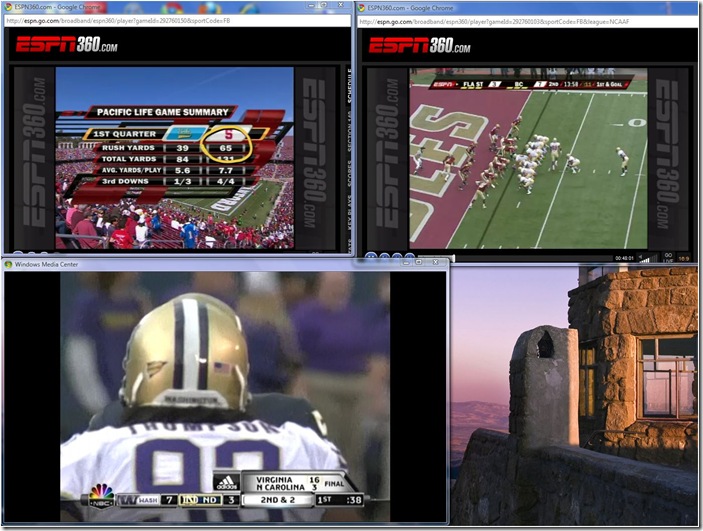 So You Wanna Watch More College Football? Use ESPN360 and Window Media Center to Light It Up ...